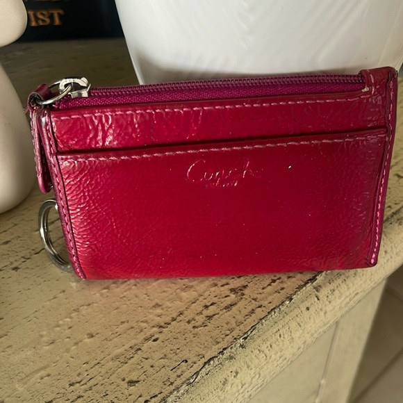 Coach | Accessories | Coach Raspberry Colored Keychain Change Purse ...